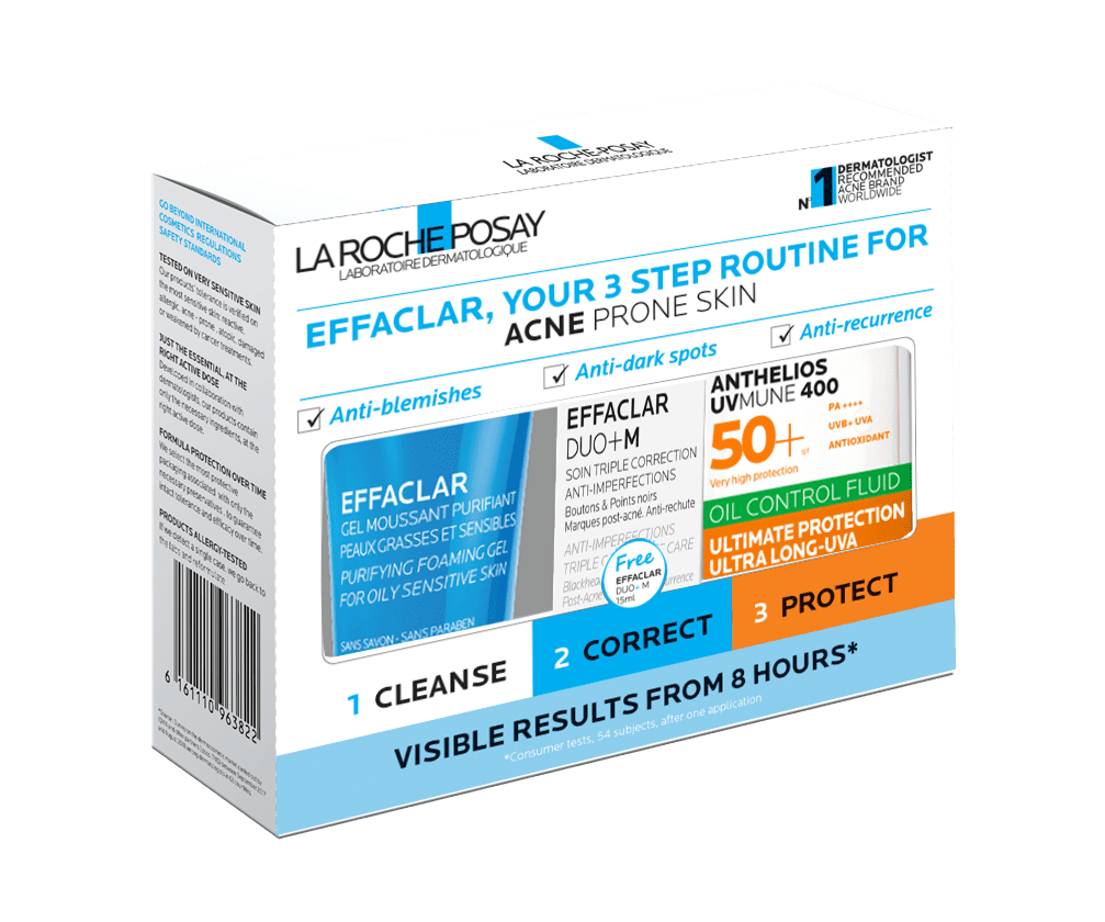 La Roche- Posay Effaclar Acnes Routine Kit 3 in 1 - Ipopharm